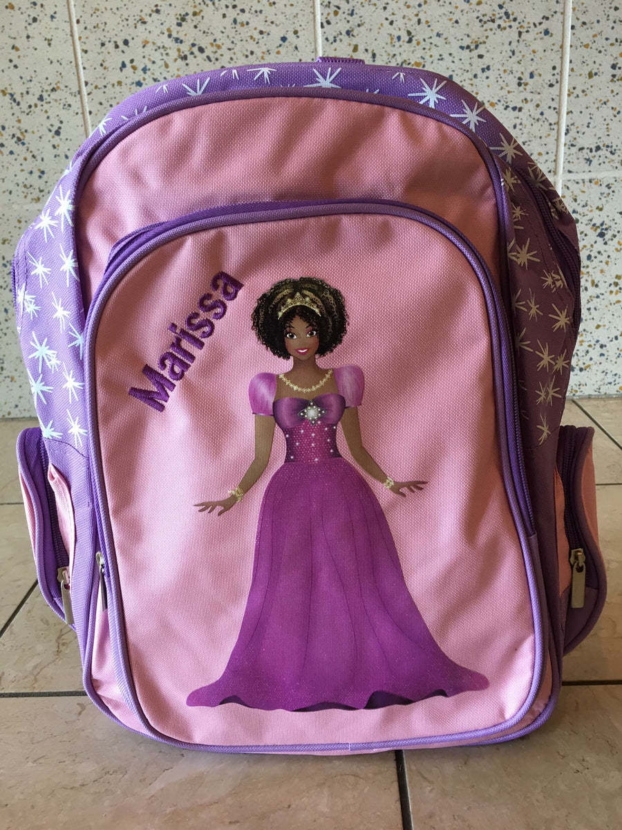 Customized Black Princess Backpack and Lunchbox Combo – MochaProducts.com